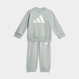 Trainingsanzug adidas Sportswear "ESSENTIALS KIDS", M&auml;dchen, Gr. 62, wonder sage, wei&szlig;, Obermaterial: 70% Baumwolle, 30% Polyester, Sportanz&uuml;ge Trainingsanzug