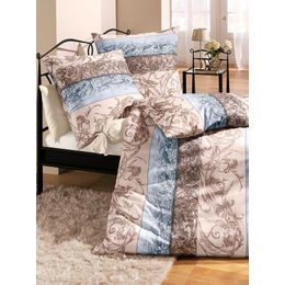 Bettw&auml;sche Irisette Gr. 3, blau (eisblau, grau), B/L: 155cm x 220cm, Seersucker, B/L: 80cm x 80cm, 2 Stk., Seersucker, 100% Baumwolle, Bettw&auml;sche, Bettw&auml;sche