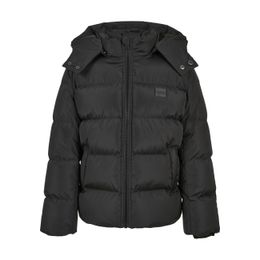 Winterjacke Urban Classics "Urban Classics Herren Boys Hooded Puffer Jacket", Jungen, Gr. 110/116, schwarz, 100% Polyester, unifarben, normal, ohne Ausschnitt, Jacken Winterjacke