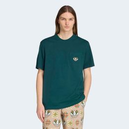 Herren T-Shirt "MONOGRAM LOOSE"aurora ivy, Gr. XXL, adidas originals, Obermaterial: 100% Baumwolle, Shirts, lockere Passform, mit kleinem Trefoil auf