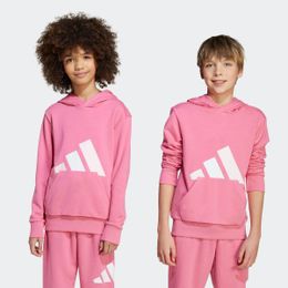 Kapuzensweatshirt adidas Sportswear "ESSENTIALS KIDS HOODIE", M&auml;dchen, Gr. 152, pink fusion, clear pink, wei&szlig;, Obermaterial: 55% Baumwolle, 36% Polyester, 9% Viskose, normal, Rundhals, angesetztes B&uuml;ndchen, Sweatshirts