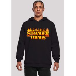 Kapuzenpullover F4NT4STIC "Stranger Things Fire Logo Women Netflix TV Series", Herren, Gr. L, schwarz, Obermaterial: 65% Baumwolle, 35% Polyester, slim fit, Pullover Kapuzenpullover, Premium Qualit&auml;t