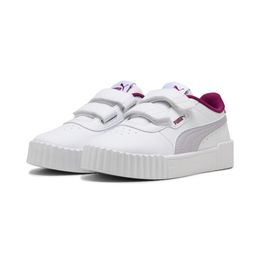 Sneaker Puma "Carina 3.0 Sneakers M&auml;dchen", Damen, Gr. 34, lila (wei&szlig; lila crush lila), Obermaterial: Synthetik, Textil, Leder. Futter: Textil. Innensohle: Textil. Laufsohle: Gummi, Schuhe Sneaker
