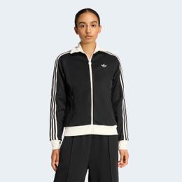 Trainingsjacke adidas originals "CLASSIC TT", Damen, Gr. XS, schwarz, wei&szlig;, Obermaterial: 52% Baumwolle, 48% Polyester, Jacken Trainingsjacke, Regul&auml;re Passform