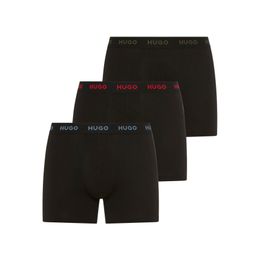 Boxer HUGO UNDERWEAR "BOXERBR TRIPLE", Herren, Gr. L (52), 3 Stk., schwarz 006, Jersey, Obermaterial: 95% Baumwolle, 5% Elasthan, k&ouml;rpernah, Unterhosen, mit elastischem Bund