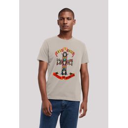T-Shirt F4NT4STIC "Guns 'n' Roses Appetite For Destruction", Herren, Gr. XL, beige (sand), Obermaterial: 100% Baumwolle, regular fit, Rundhals, ohne B&uuml;ndchen, Shirts T-Shirt, Premium Qualit&auml;t Streetwear