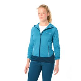 Vaude Damen Fleecejacke "WOMEN'S TEKOA FLEECE JACKET II"aqua, Gr. 42, Obermaterial: 97% Polyester, 3% Elasthan, Jacken, sportlicher Stil, mit Kapuze
