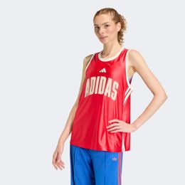Tanktop adidas Sportswear "STADIUM", Damen, Gr. S, pure ruby, sanftes wei&szlig;, crystal linen, Obermaterial: 100% Polyester, Rundhals, Tops Tanktop