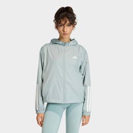 Windbreaker adidas Performance "HYPERGLAM 3-STREIFEN WINDBREAKER", Damen, Gr. M, wonder sage, Obermaterial: 100% Polyester, Jacken Windbreaker