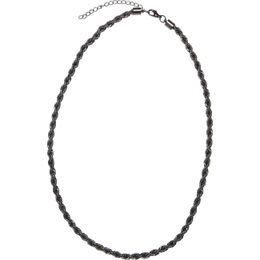 Edelstahlkette Urban Classics "Urban Classics Unisex Charon Intertwine Necklace", gunmetal, Halsketten, Herren, onesize, Eisen, Edelstahlkette