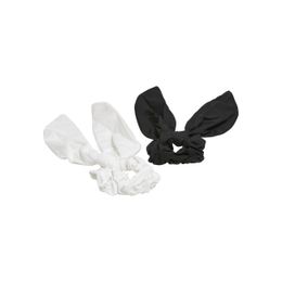 Urban Classics Damen Schmuckset "Urban Classics Unisex Scrunchies With XXL Bow 2-Pack", onesizeschwarz, wei&szlig;, Baumwolle, Schmuck_Sets
