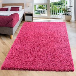 Hochflor-Teppich Sanat "LOCA" Gr. 6, pink, B:200cm H:30mm L:290cm, Kunstfaser, Teppiche, Wohnzimmer, Langflor, Shaggy, Schlafzimmer