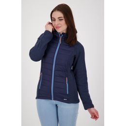 Steppjacke LPO "ELMCOURT X WOMEN", Damen, Gr. 46 (L), blau (navy), 100% Polyester, figurbetont, gerader Abschluss mit innenliegendem Gummizug, Jacken Steppjacke, auch in Gro&szlig;en Gr&ouml;&szlig;en erh&auml;ltlich