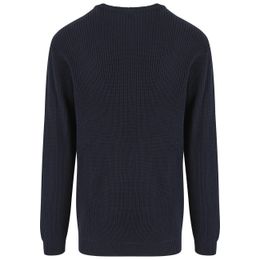 Rundhalspullover Urban Classics "Urban Classics Rib Basic Sweater", Herren, Gr. S, navy, 100% Baumwolle, unifarben, normal, Rundhals, Pullover Rundhalspullover