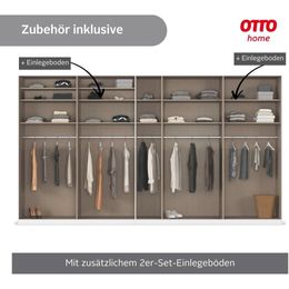 Dreht&uuml;renschrank OTTO HOME "Kleiderschrank Schrank Garderobe AGORDO mit Dekor- oder Hochglanzfront", graumetallic, B:181cm T:54cm, Holzwerkstoff, Schr&auml;nke, Dreht&uuml;renschrank, durchdachte Innenausstattung, in 8 Breiten und 2 H&ouml;hen MADE IN GERMANY, Topseller