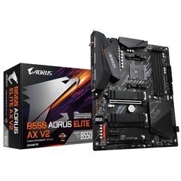 Gigabyte Mainboard "B550 AORUS ELITE AX V2", schwarz, B:30,5cm H:24,4cm, Mainboards