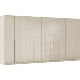 Dreht&uuml;renschrank OTTO HOME "Kleiderschrank Kleiderschr&auml;nke Schrank Garderobe AGORDO mit Glasfront", beige, glas beige (champagner), B:271cm T:54cm, Holzwerkstoff, Schr&auml;nke, Dreht&uuml;renschrank, durchdachte Innenausstattung, in 8 Breiten und 2 H&ouml;hen MADE IN GERMANY