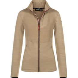 Fleecejacke LPO "Damen Fleecejacke Perle", Damen, Gr. 36 (S), beige (crockery), Wirkware: Stretch Grid Fleece - 93% PES, 7% EL, Jacken Fleecejacke