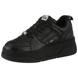 Plateausneaker Buffalo "Yade One", Damen, Gr. 38, schwarz, Lederimitat, unifarben, Schuhe Plateausneaker, Halbschuh, Schn&uuml;rschuh, Freizeitsneaker mit Memory Foam Innensohle