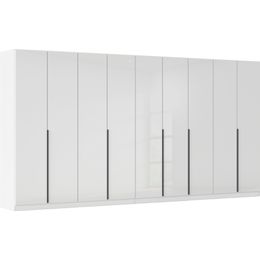 Dreht&uuml;renschrank OTTO HOME "Kleiderschrank Kleiderschr&auml;nke Schrank Garderobe AGORDO mit Glasfront", alpinwei&szlig;, glas kristallwei&szlig;, B:271cm T:54cm, Holzwerkstoff, Schr&auml;nke, Dreht&uuml;renschrank, durchdachte Innenausstattung, in 8 Breiten und 2 H&ouml;hen MADE IN GERMANY