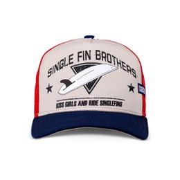COASTAL Herren Trucker Cap "Coastal HFT Single Fin Brothers"wei&szlig;, 60% Baumwolle, 40% Polyester, Caps