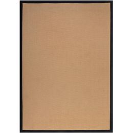 Teppich FLAIR RUGS "Kira mit Fischgr&auml;tmuster, aus Jute", schwarz, B:160cm H:3mm L:230cm, Jute, Kunstfaser, Teppiche, Teppich