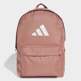 Rucksack adidas Performance "CLASSIC 3-STREIFEN LOGO", rosa (warm clay, wei&szlig;), Rucks&auml;cke, Damen, Obermaterial: 100% Polyester, Rucksack