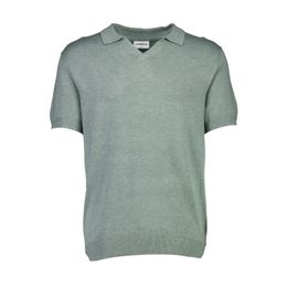 Poloshirt LINDBERGH "Poloshirt Slim Fit", Herren, Gr. L, gr&uuml;n (jade gr&uuml;n mel), Obermaterial: 80% Viskose, 20% Nylon, unifarben, schmal, Shirts