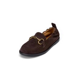 Marc O'Polo Loafer MARC O'POLO "mit Trensen-Spange", Damen, Gr. 36, burnt coffee, Obermaterial: 100% Leder (Rind), unifarben, Schuhe Loafer