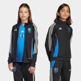 Trainingsjacke adidas Performance "JUDE BELLINGHAM KIDS", M&auml;dchen, Gr. 152, schwarz, Obermaterial: 100% Polyester, Jacken Trainingsjacke