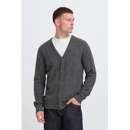 Strickjacke Blend "BHBranko", Herren, Gr. M, iron gate melange, Feinstrick, 60% Wolle, 40% Nylon, meliert, Basic, normal normal, V-Ausschnitt, Strickjacken Strickjacke, Komfortabler Cardigan mit Kn&ouml;pfen.