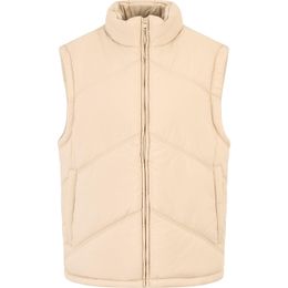 Steppweste Urban Classics "Urban Classics Herren Arrow Puffer Vest", Herren, Gr. S, wetsand, 100% Polyester, Westen Steppweste