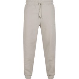 Jogginghose DROPSIZE "Dropsize Herren Embo V2 Jogger", Herren, Gr. M, US-Gr&ouml;&szlig;en, pumicestone, 70% Baumwolle, 30% Polyester, relaxed fit, Hosen Jogginghose