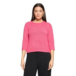 Strickpullover Betty Barclay "Damen mit 3/4 Arm", Damen, Gr. 40, pink flamb&eacute;, Strick, Obermaterial: 65% Polyacryl, 35% Polyamid, Basic, gerade normal, Rundhals, Pullover Strickpullover