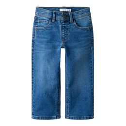 Straight-Jeans name it "NMMRYAN STRAIGHT JEANS 1061-DT TB", Jungen, Gr. 122, N-Gr, medium blau denim, Denim/Jeans, Obermaterial: 78% Baumwolle, 21% Polyester, 1% Elasthan, unifarben, straight fit normal, Jeans Straight-Jeans