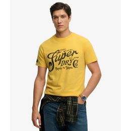 Superdry Herren Industry Worker T-shirt in Lockerer Passform Yellow - Gr&ouml;&szlig;e: XL 10404055033078LI004