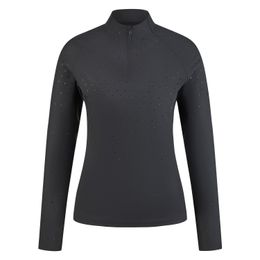 Pikeur Selection Trainingsshirt mit Rhinestones FUNCTION ZIP SHIRT schwarz Damen 38