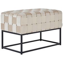 Xora Sitzbank, Schwarz, Beige, Metall, Textil, 2-Sitzer, 71x47x41 cm, Esszimmer, B&auml;nke, Sitzb&auml;nke