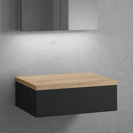 neoro n50 Unterschrank B: 80 cm mit 1 Auszug, BN0412BM+BN0402W1,
