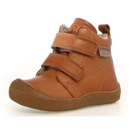 Lauflernschuh Naturino "WIGGHI VL", Baby, Gr. 32, braun (cognac), Nappaleder, Schuhe Lauflernschuh, Barfu&szlig;schuh mit Warmfutter, Gr&ouml;&szlig;enschablone zum Download