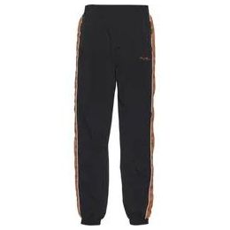 Jogginghose Fubu "Fubu Damen FM234-018-1 Corporate Track Pants", Herren, Gr. S, US-Gr&ouml;&szlig;en, schwarz, cognac, sanftes wei&szlig;, 100% Polyamid, loose fit, Hosen Jogginghose