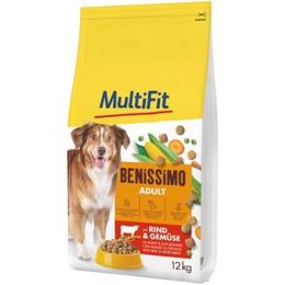 MultiFit Benissimo Trockenfutter Hund Adult, mit Rind & Gem&uuml;se 12 kg