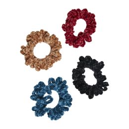 Schmuckset Urban Classics "Urban Classics Unisex Fluffy Scrunchies 4-Pack", wintercolor, Schmuck_Sets, Damen, onesize, Polyester, unifarben, Schmuckset