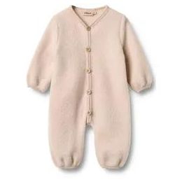 Jumpsuit Wheat "Wheat Wol Body Suit Levi", M&auml;dchen, Gr. 74, pale lila, 100% Wolle, unifarben, normal, Overalls Jumpsuit