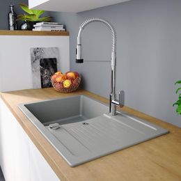 evineo line 500 K&uuml;chensp&uuml;le mit seitlicher Ablage B: 78 T: 50 cm, drehbar, LID100SGR,