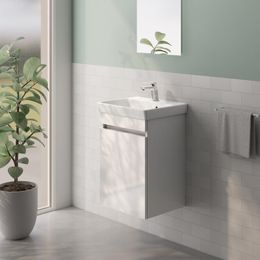 Villeroy & Boch Villeroy & Boch Avento Handwaschbecken, evineo ineo5 evo Unterschrank B: 43 cm, mit 1 T&uuml;r, mit Griffmulde,, 735845R1+BE0722WH,
