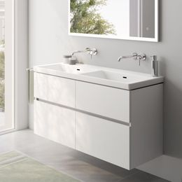 Villeroy & Boch Villeroy & Boch Subway 3.0 Doppelwaschtisch, evineo ineo5 evo Unterschrank B: 128 cm, 4 Ausz&uuml;ge, mit Griffmulde,, 4A71D6RW+BE0734WM,