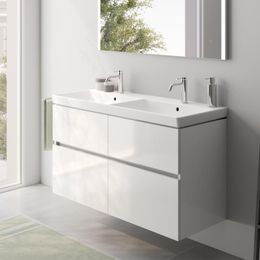 Villeroy & Boch Villeroy & Boch Avento Doppelwaschtisch, evineo ineo5 evo Unterschrank B: 118 cm, 4 Ausz&uuml;ge, mit Griffmulde,, 4A23CKRW+BE0726WH,