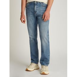 Slim-fit-Jeans Tommy Jeans "Ryan Regular Slim Straight", Herren, Gr. 32, L&auml;nge 30, blau (denim medium2), Denim/Jeans, Obermaterial: 99% Baumwolle, 1% Elasthan, unifarben, regular fit lang, Jeans Slim-fit-Jeans, Slim‑Straight‑Jeans aus hochwertigem Denim regul&auml;rer Leibh&ouml;he