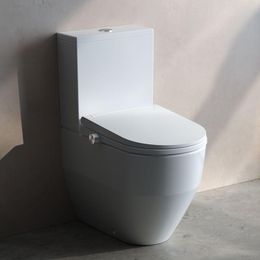 Laufen Cleanet Meda Stand-Dusch-WC mit Silent Flush, mit WC-Sitz, H606110000S002,